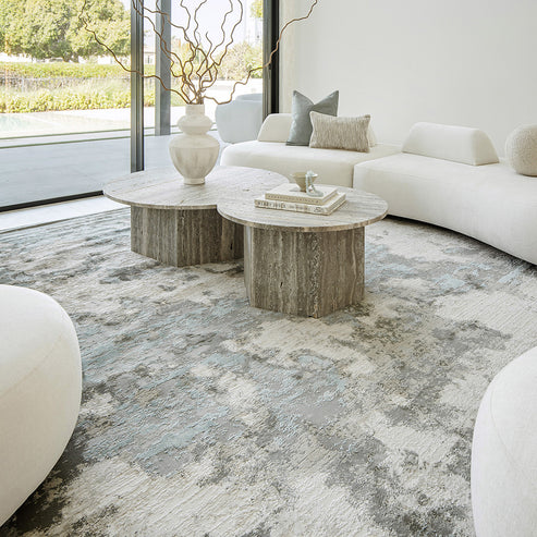 Cooper Sky - Buy Blue Grey Abstract Textured Carpet | Carpet Centre
