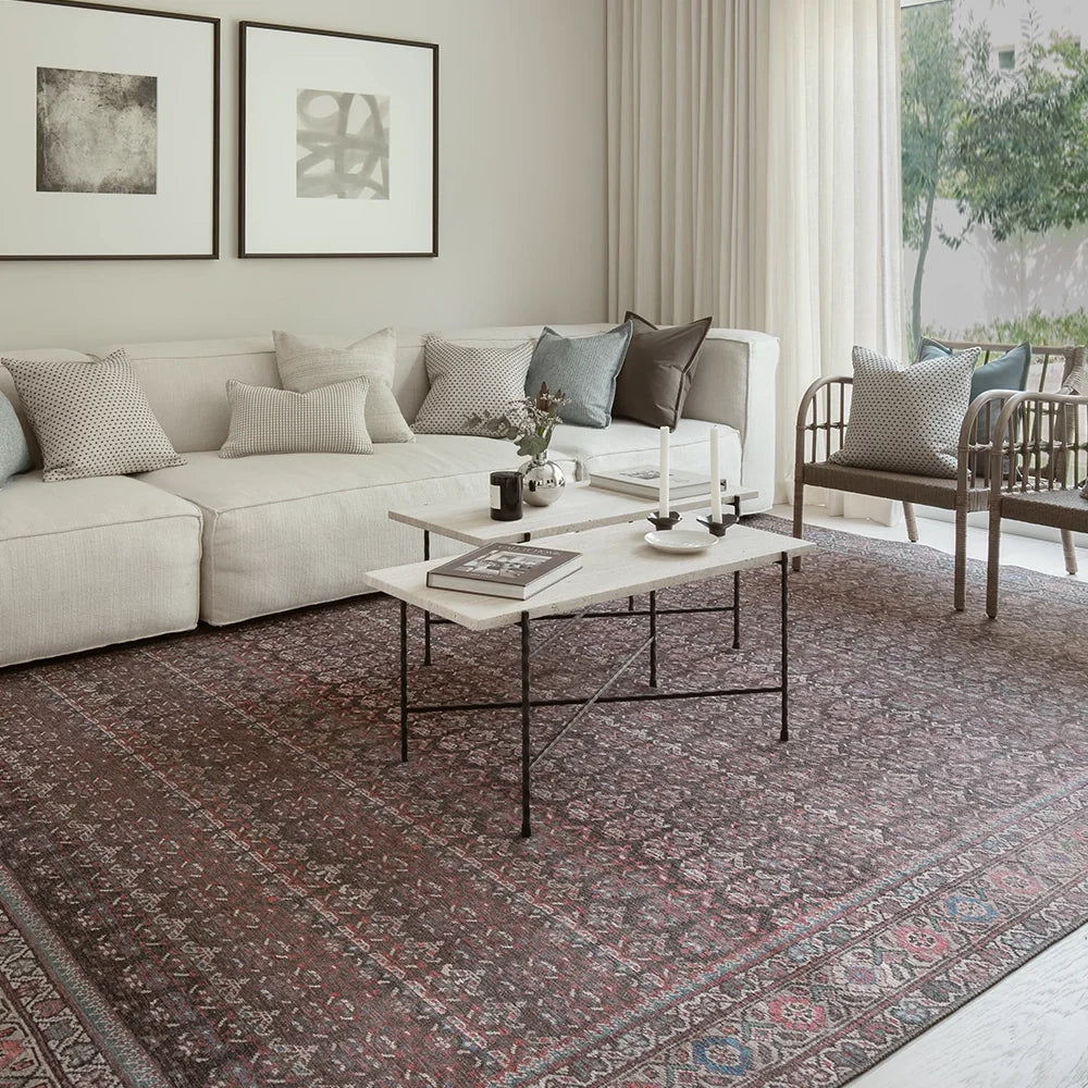 Vincent Umber Traditional Repeating Pattern Maroon Red Carpet | Carpet ...