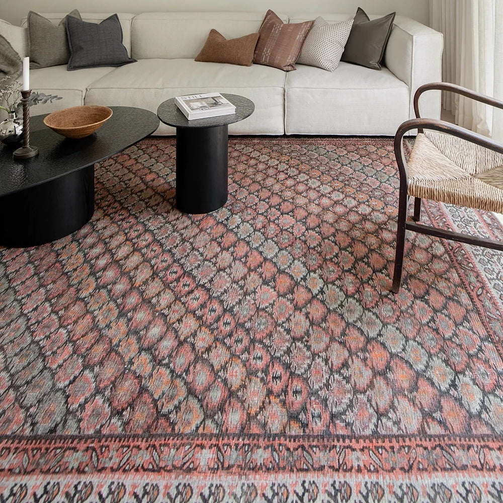 Vincent Copper Traditional Diagonal Fan Pattern Carpet | Carpet Centre