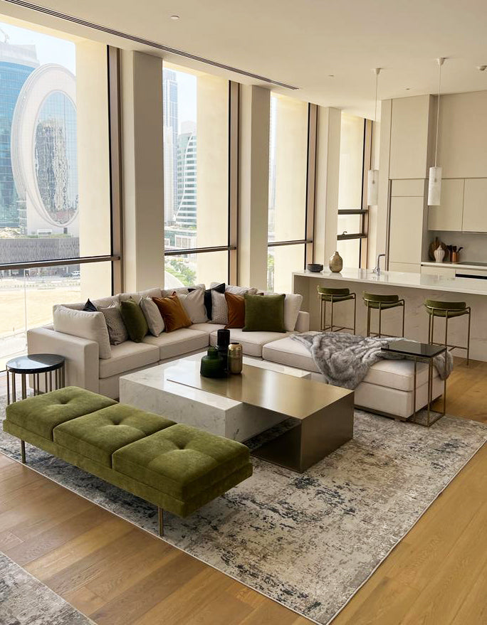 Jay Haywoods - Buy Distressed Grey Round Carpet | Carpet Centre