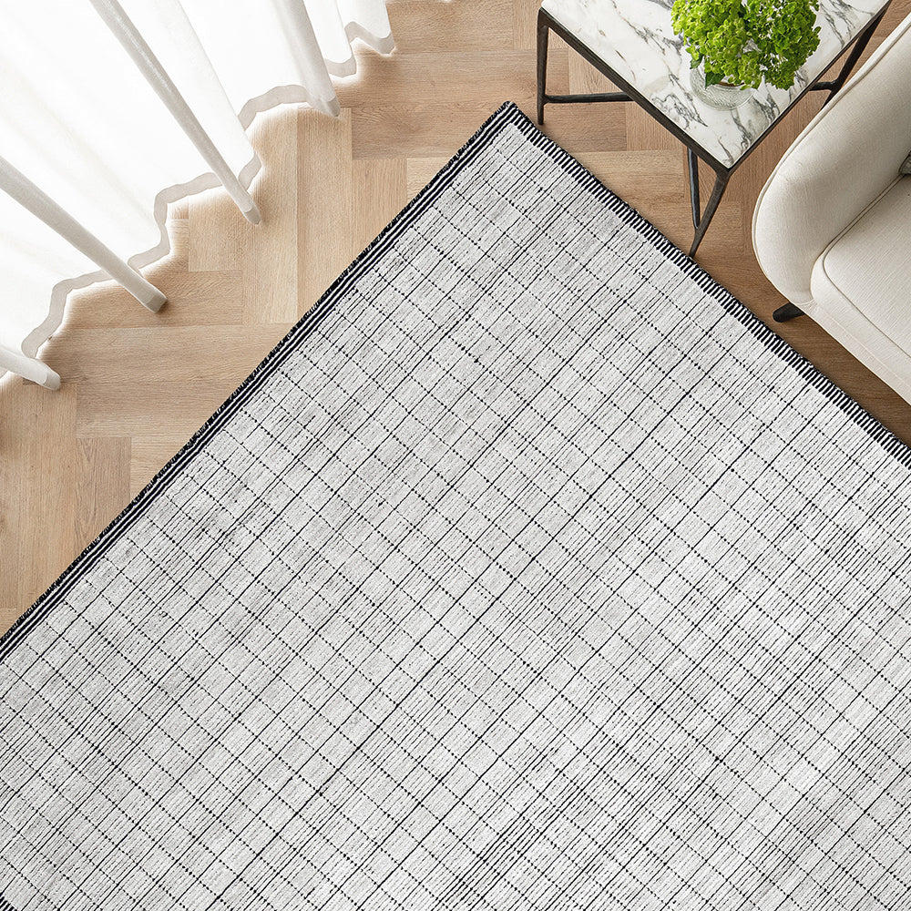 Taylor Bianca - Buy Black & White Grid Carpet | Carpet Centre