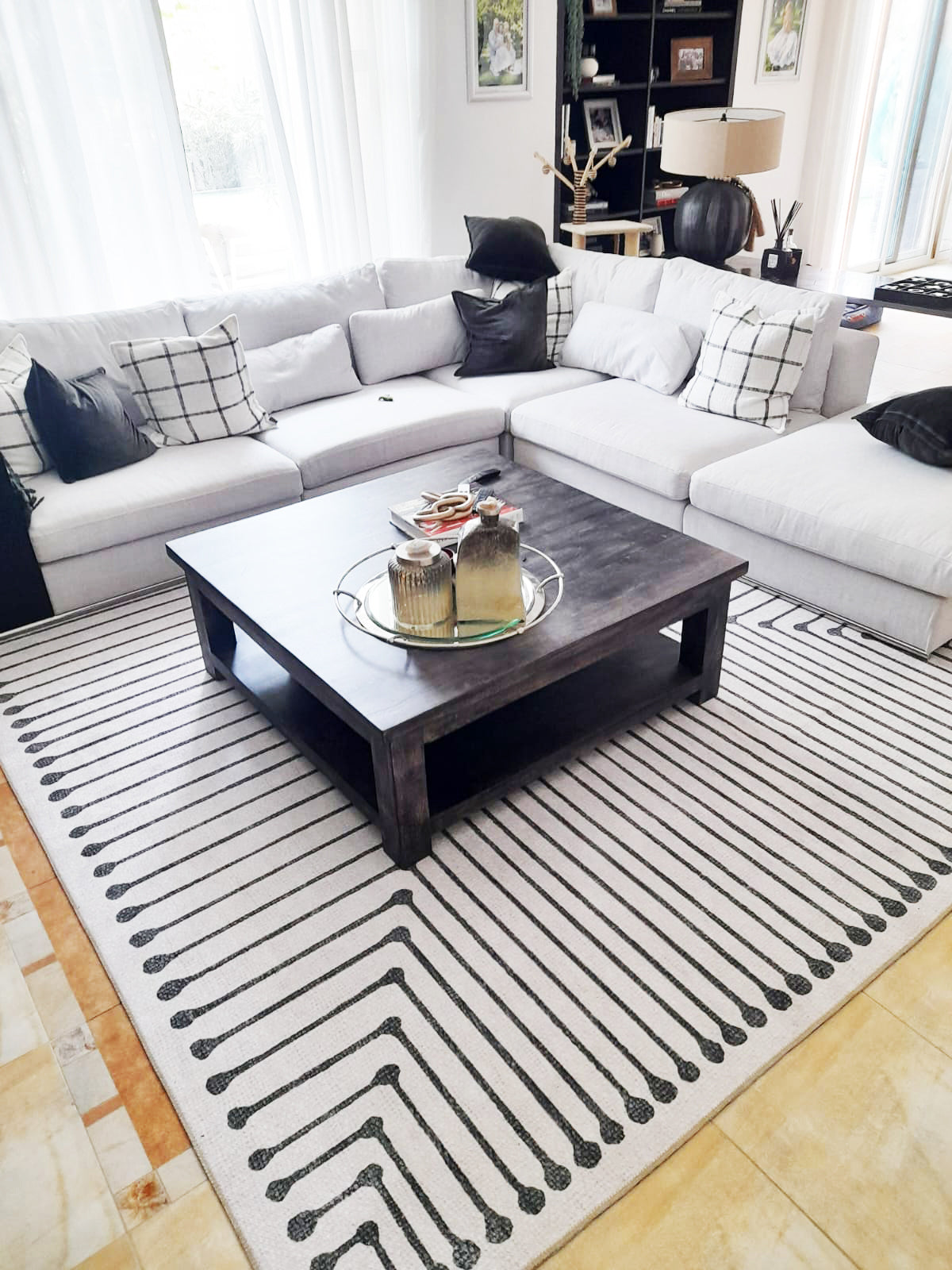 Vince Bianca - Matchstick-style Lines Designed Carpet | Carpet Centre